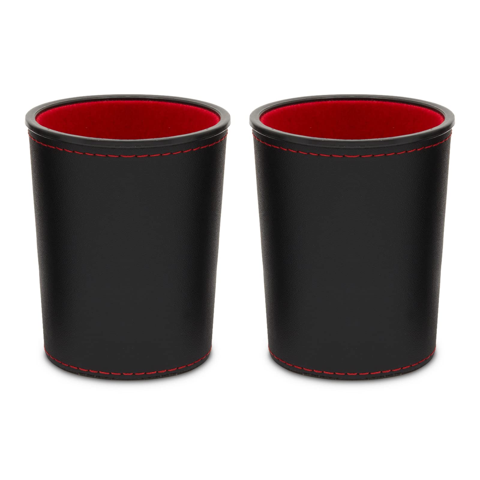 Zodaca Drinking Dice Game Set for Adults with 2 Leather Cups and Fun Dices for Drunk Frenzy Party (16 Pieces)