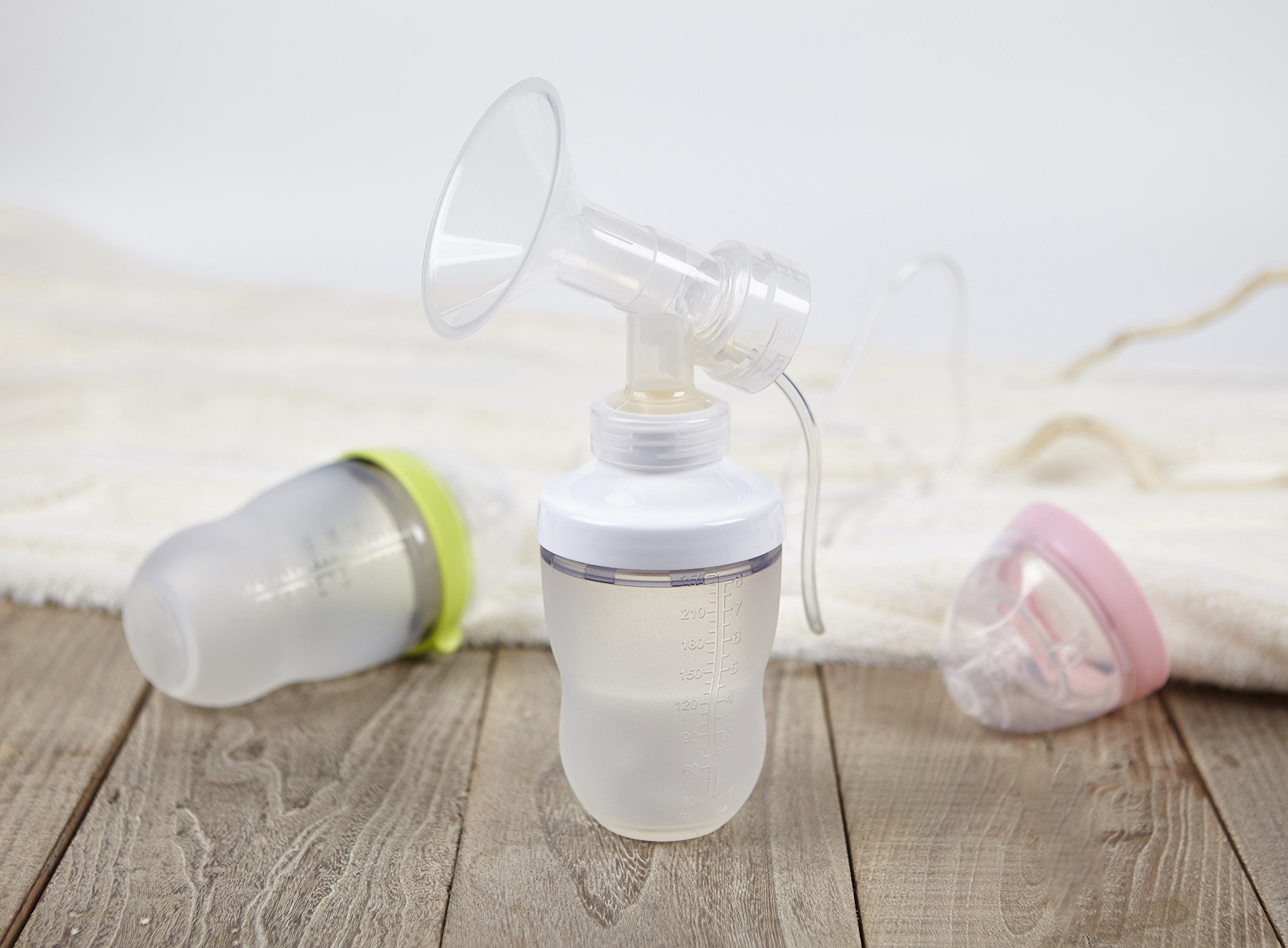Papablic Direct Pump Bottle Adapter for Medela, Ameda Breastpumps to Use with Comotomo Baby Bottle, 2 Pack