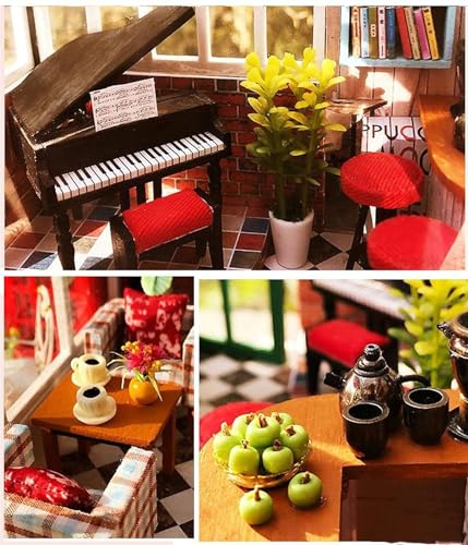 Flever Dollhouse Miniature DIY House Kit Creative Room with Furniture for Romantic Valentine's Gift (Encounter Beauty)