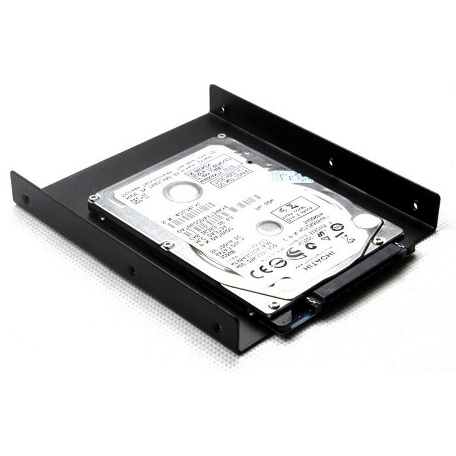 SAISN HDD SSD Mounting Bracket 2.5 to 3.5 Adapter Hard Drive Holder (Single Drive, Pack of 2)