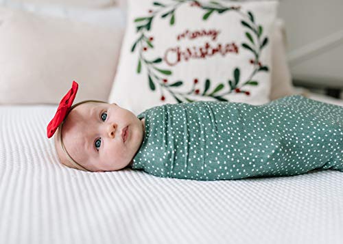 Large Premium Knit Baby Swaddle Receiving Blanket"Juniper" by Copper Pearl