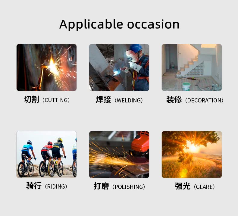 IR 5.0 Welding Safety Glasses, Anti Fog Lens Safety Eyewear Goggles, Adjustable Frames, Scratch-Resistant, Torch Brazing Welding Cutting Soldering Goggles, Helmet, Mask, UV Protection