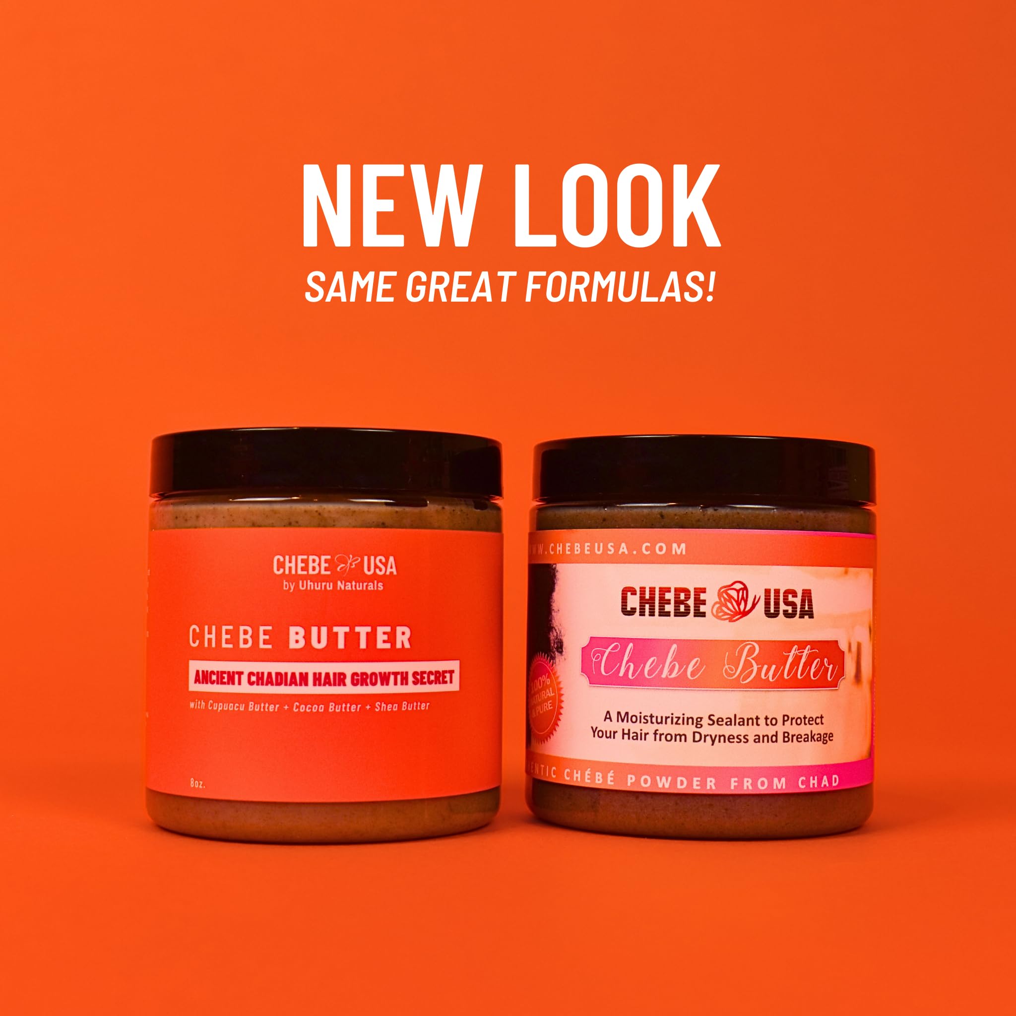 Uhuru Naturals Chebe Hair Butter (8oz) - A Whipped Butter With Authentic Chebe For Those That Are Not Able To Use Chebe The Traditional Way