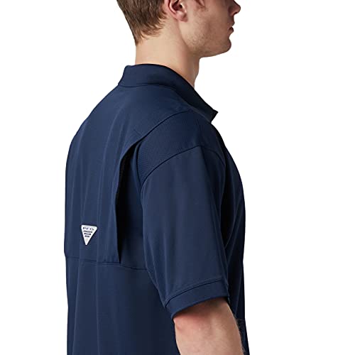 Columbia Men's PFG Perfect Cast Polo Shirt, Breathable, UV Protection Collegiate Navy