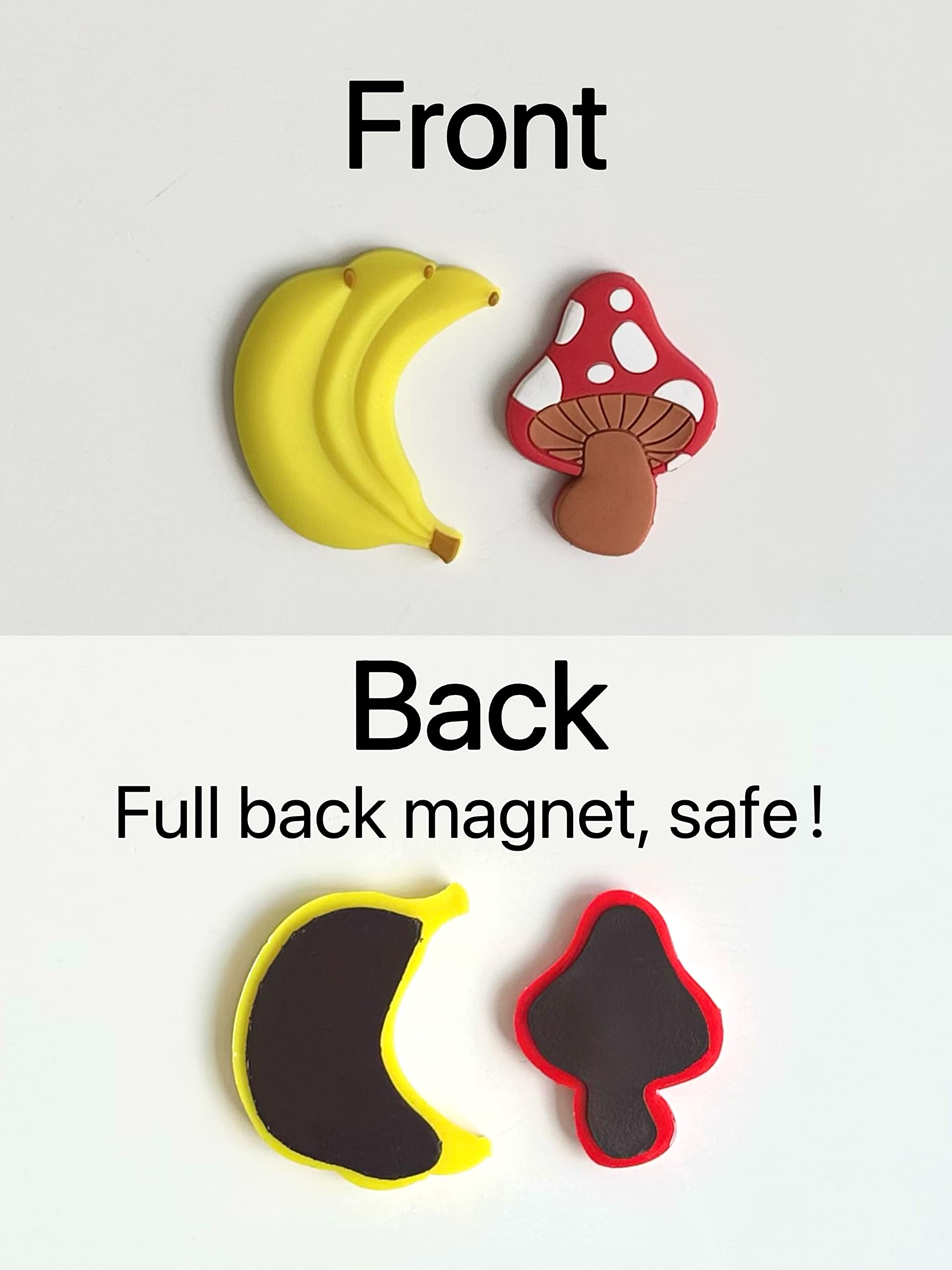 VLOOK Fridge Magnets for Toddlers Soft Rubber Safety Magnets for Kids Children Magnets Baby Magnetic Toys Educational Gift (Fruit)