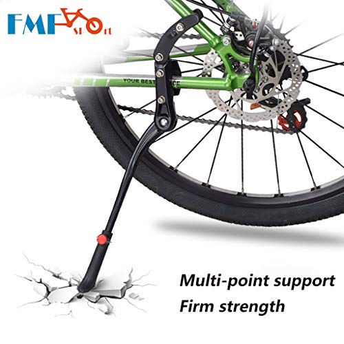 Aluminum Adjustable Side Rack Prop Bicycle Kickstand Foot Bike Parking Stand Bike Accessories Bicycle Dynamo Light