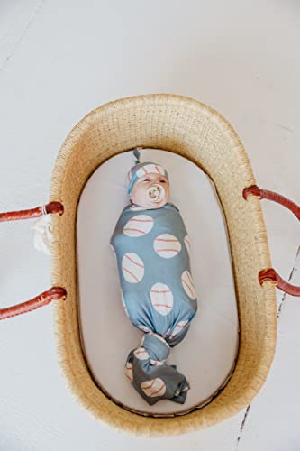 Large Premium Knit Baby Swaddle Receiving Blanket"Slugger" by Copper Pearl