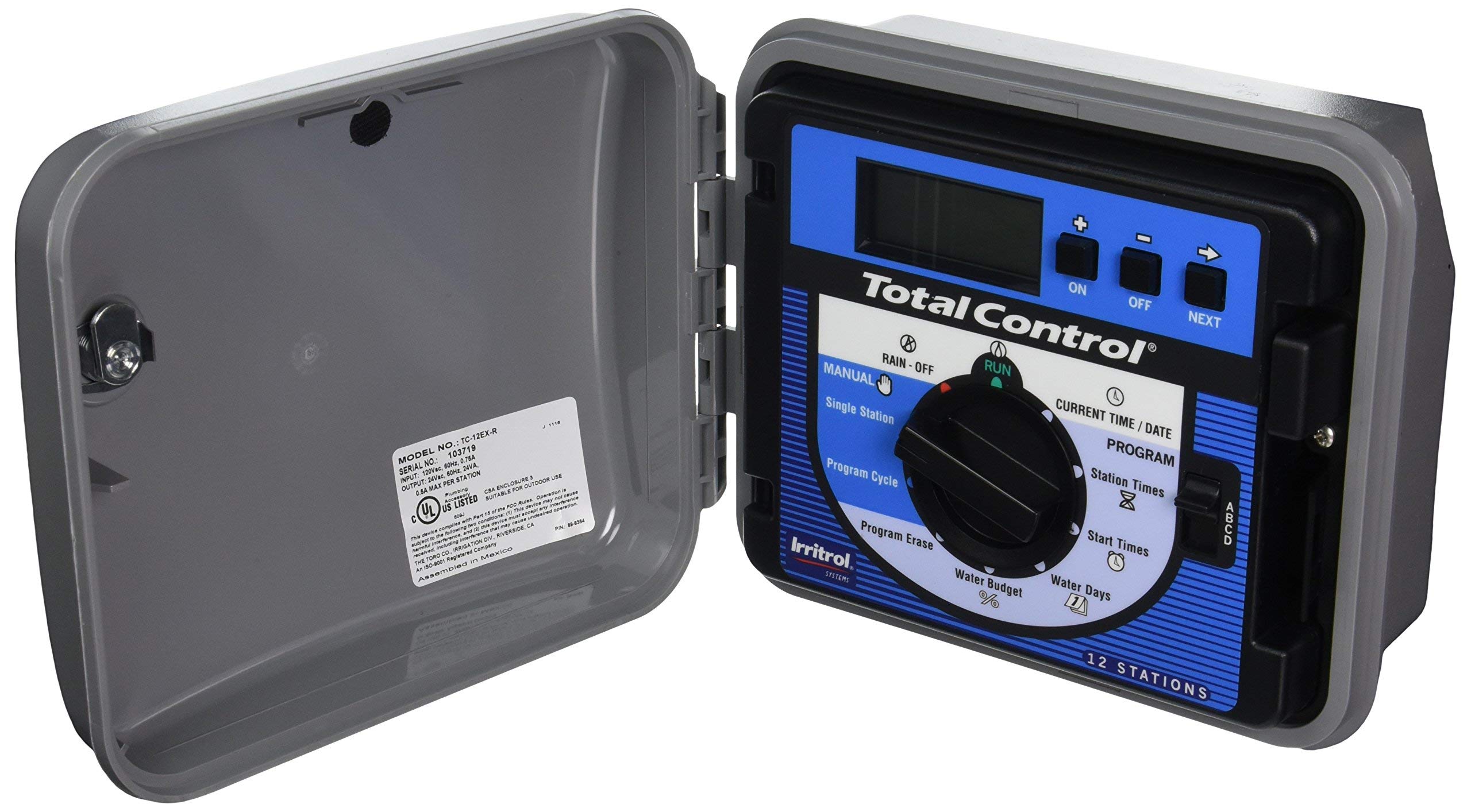 Irritrol TC-12EX-R 12 Station Outdoor Irrigation Total Controller