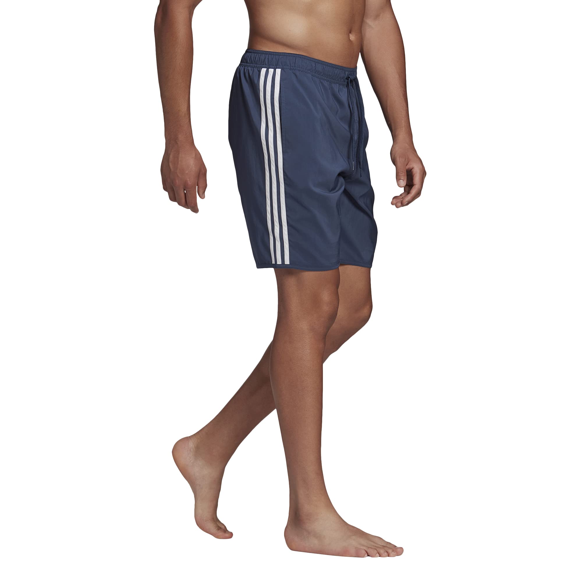 adidas mens 3-Stripes CLX Swim Shorts Crew Navy/White X-Large