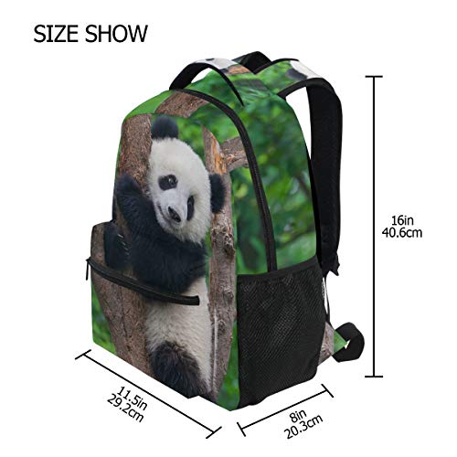 ALAZA Cute Panda On The Tree Stylish Large Backpack Personalized Laptop iPad Tablet Travel School Bag with Multiple Pockets for Men Women College