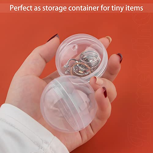 Framendino, 50 Pack 2 Inch Empty Round Clear Capsules Vending Machine Capsules for Gumball Machine