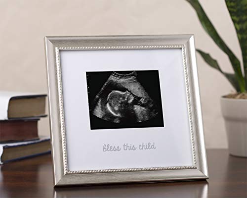 Lil Peach Bless This Child Keepsake Frame, Thoughtful Gifts, Gift For New Parents, or Addition to Baby Registry, Silver
