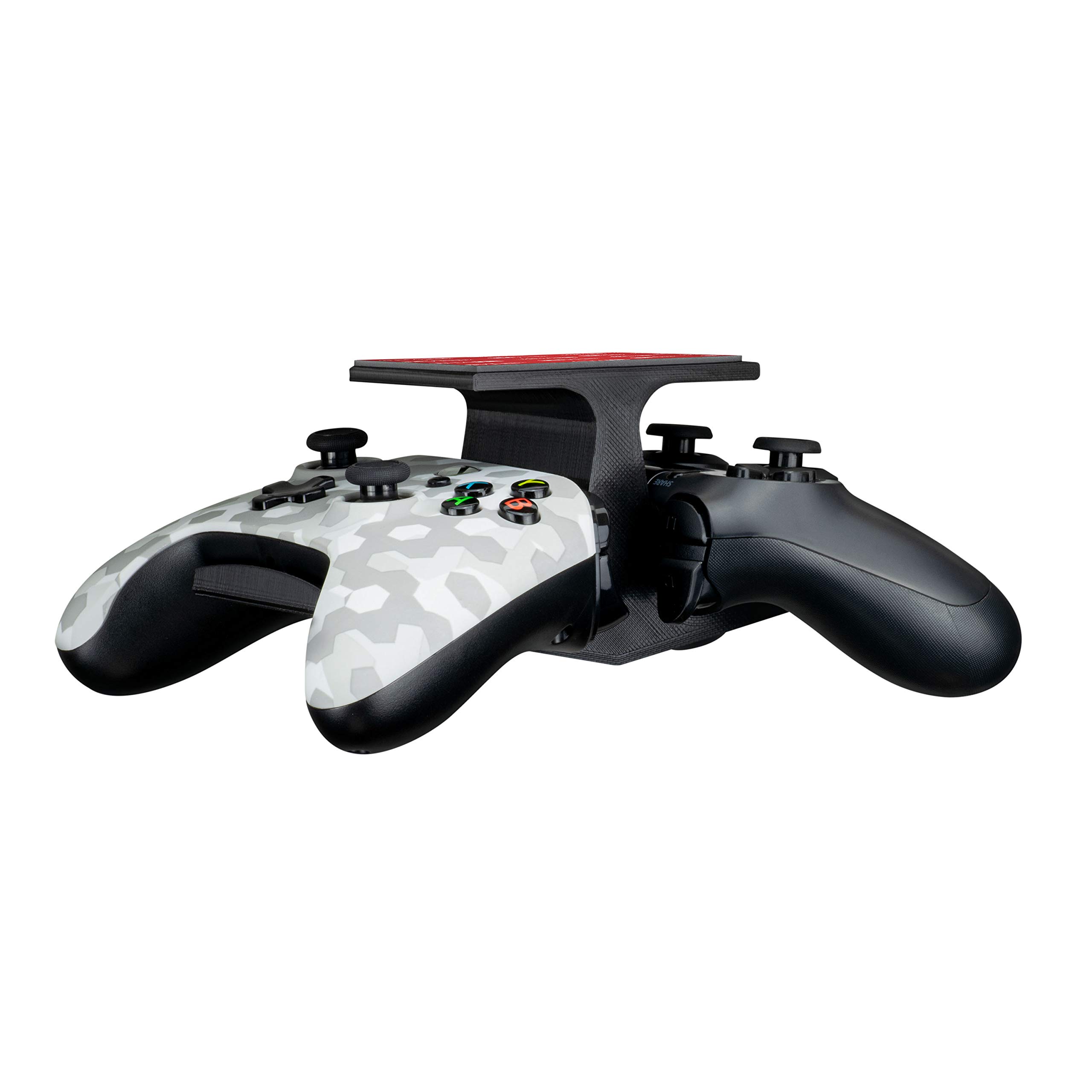 BRAINWAVZ [EOL] The Dock - Dual Game Controller Holder Under The Desk Mount for Xbox Series X, One, PS5, PS4, Switch, Streelseries, PC Gamepad & More, No Screws, Easy to Install, Black [EOL]