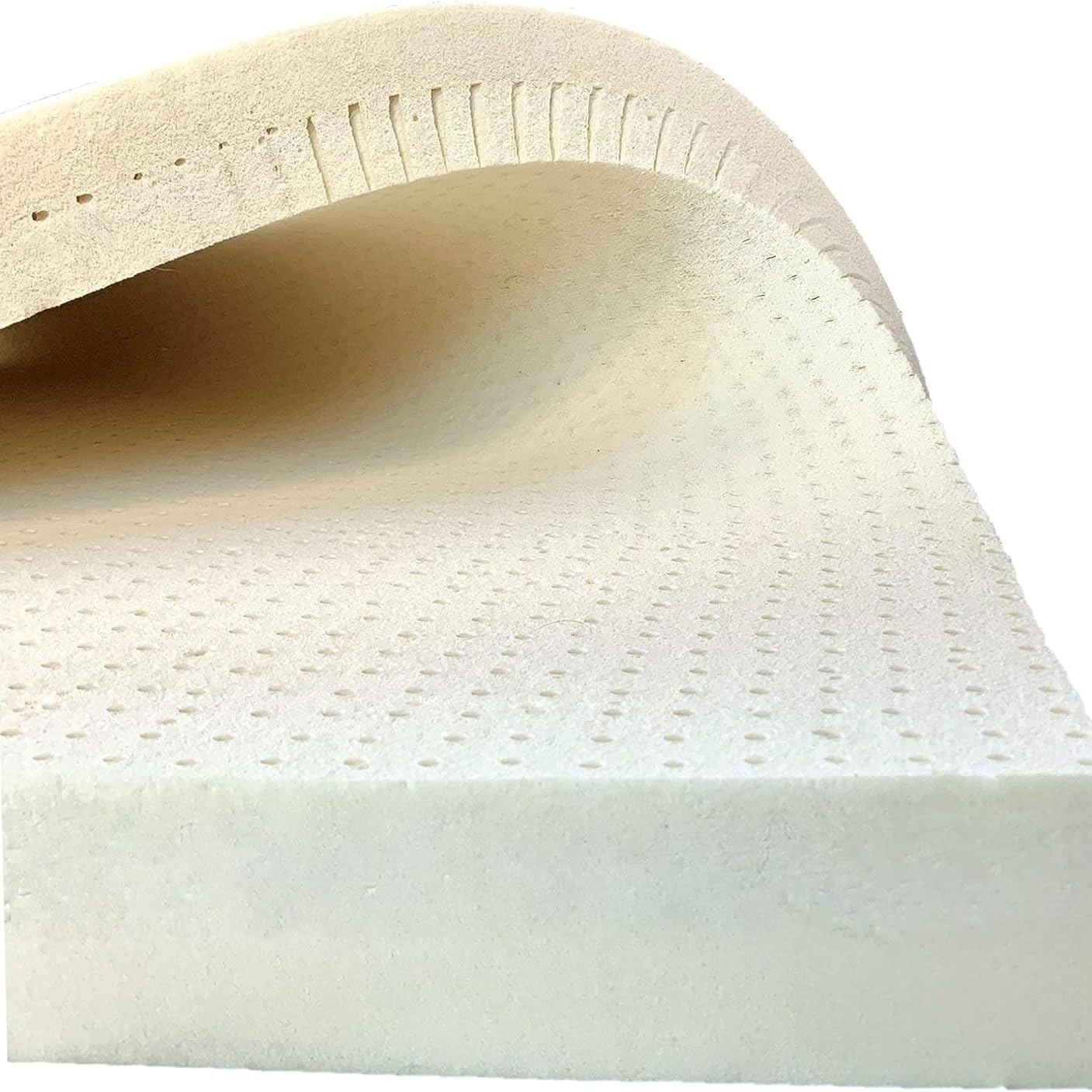 ORGANIC TEXTILES Latex Mattress Topper with Rayon derived from Bamboo Cover, Dual Firmness/Dual Zone - Soft and Firm - 2 Inches, Cal King