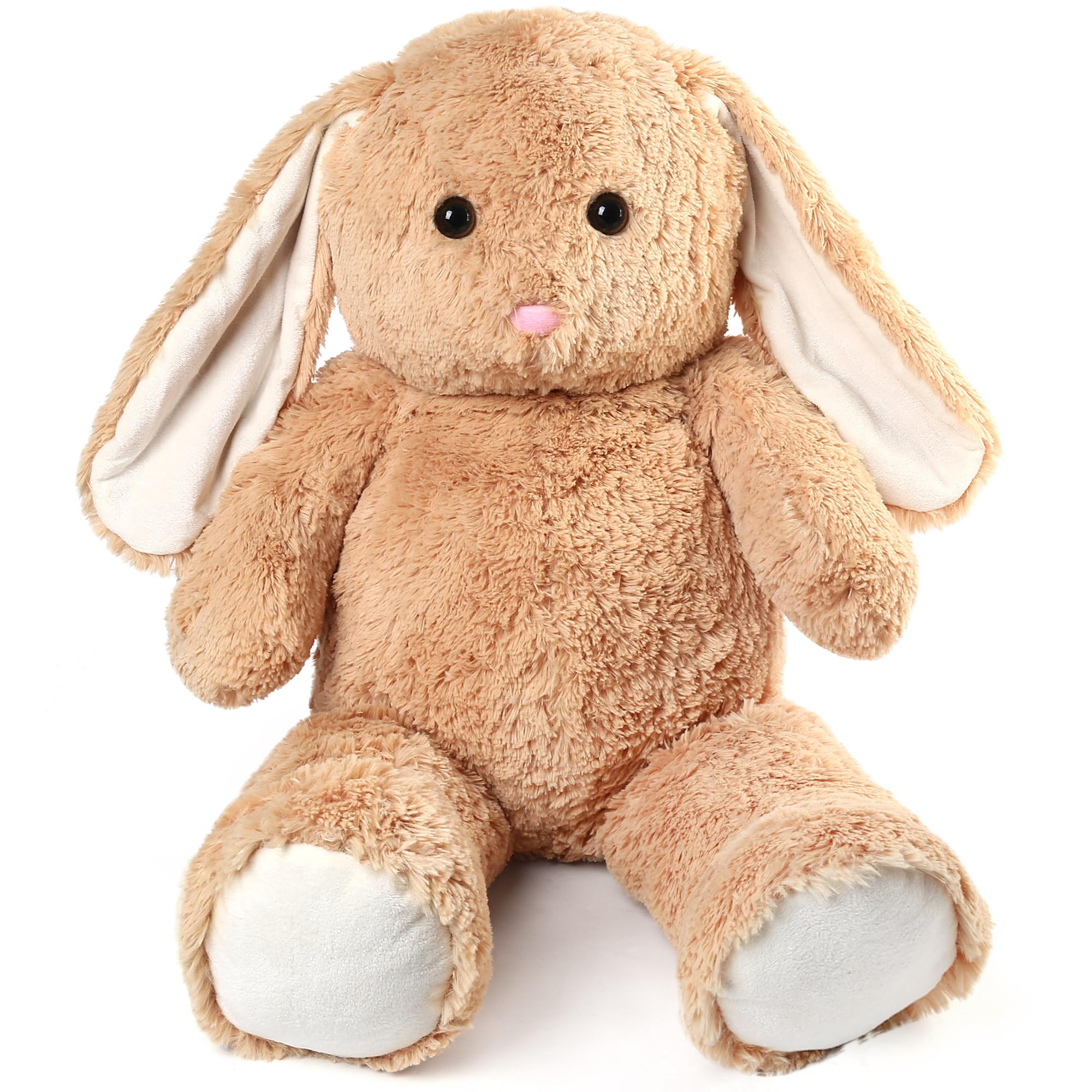 BenBen Bunny Stuffed Animal, 36" Jumbo Soft Rabbit Plush Toy, 3FT Lop-Eared Brown Bunny Plushie