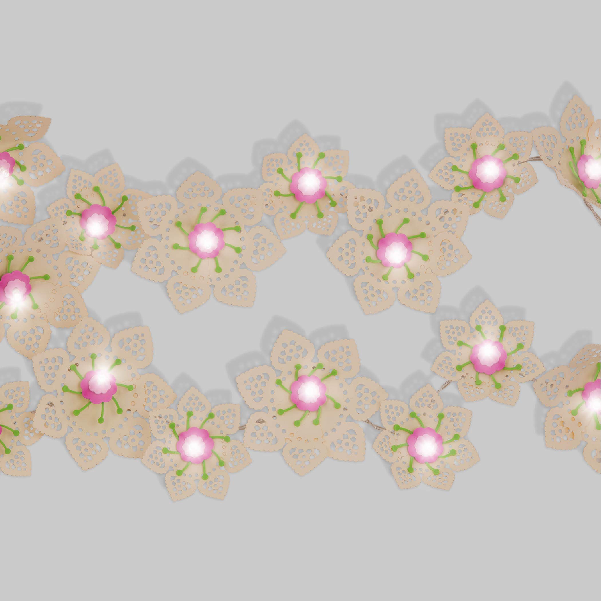 Craftabelle – Twinkling Fairy Flowers Creation Kit – DIY Twinkle Lights for Bedroom – 106pc String Light Set with Accessories – DIY Arts & Crafts for Kids Aged 8 Years +