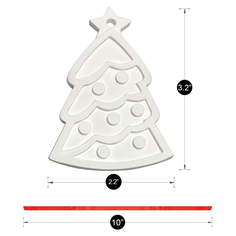 Christmas Crafts for Kids - DIY Christmas Tree Decorations Resin Ornaments Kits (Includes Paints Brushes) - Stocking Stuffers DIY Xmas Ornaments for KidsToddlers Girls Boys Ages 3-5 4-8 8-12