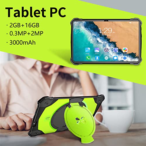 Android Tablet,w/LCD Screen, Long Lasting Battery, Kids Content, Smart Switch, Expandable Memory, Compact, Slim Design, Sturdy Metal Frame. (Green)