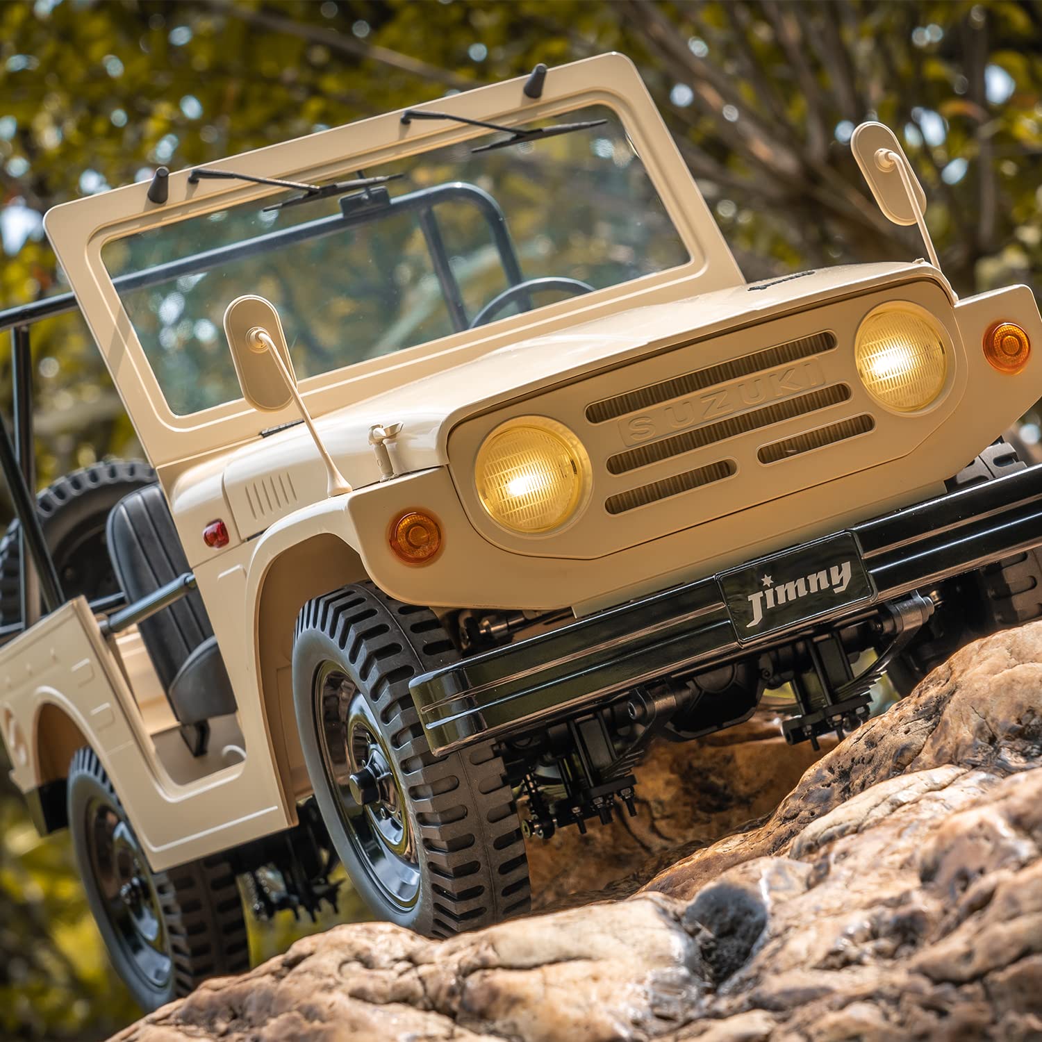 Fms 1/6 Jimny LJ10 RC Crawler 4WD 15KM/H Official Licensed Model Car Hobby Grade Remote Control Vehicle with LED Lights 4-Ch 2.4GHz Transmitter Included for Boys and Adult…