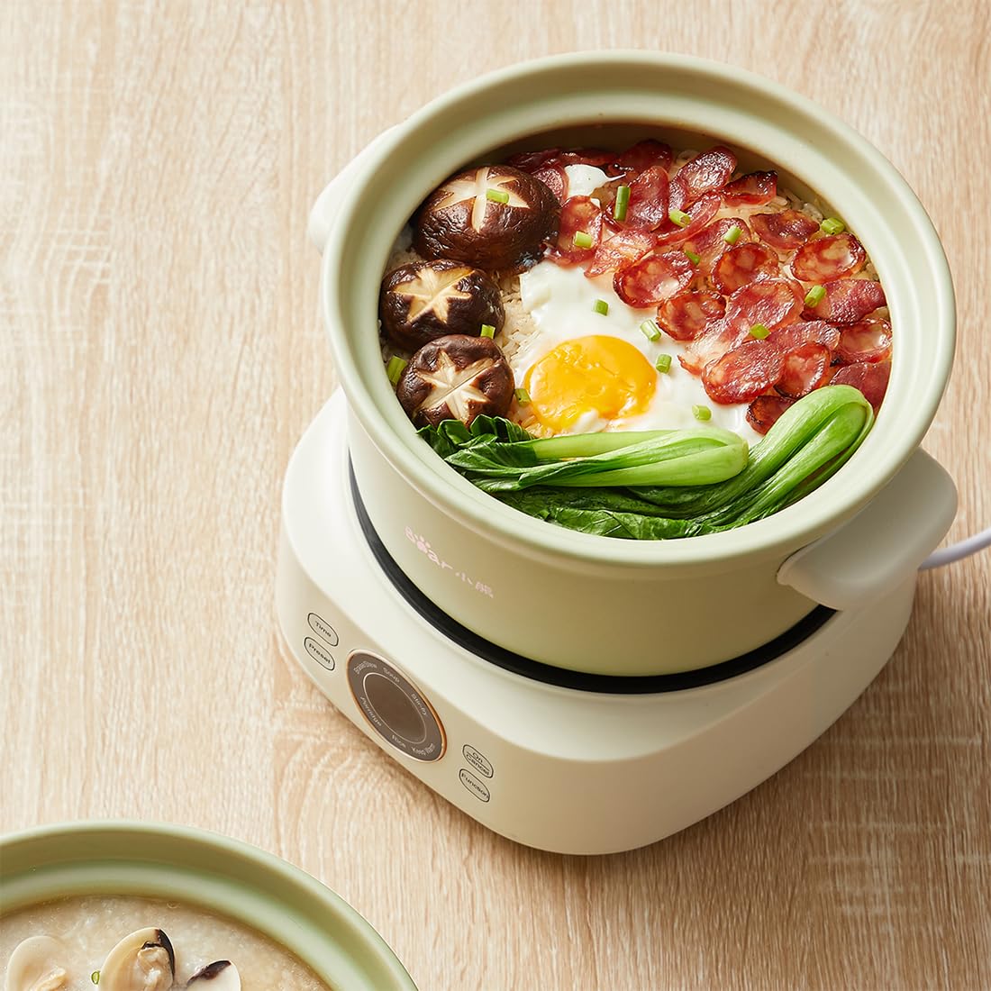 Bear Electric Clay Pot DSG-D30S1, Fast Stew Pot for Casserole Rice & Porridge, Chinese Soup Maker, 3L