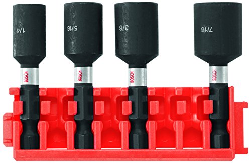BOSCH CCSNSV17804 4-Piece Assorted Set 1-7/8 In. Impact Tough Nutsetters with Clip for Custom Case System