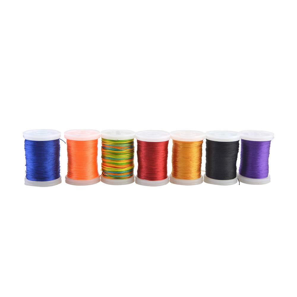 AMEYXGS Archery Bow String Serving Thread Nylon Bowstring Serving Material Bowstring Protector for Protect and Repair for Various Bowstring(Pack of 2) (Colorful)