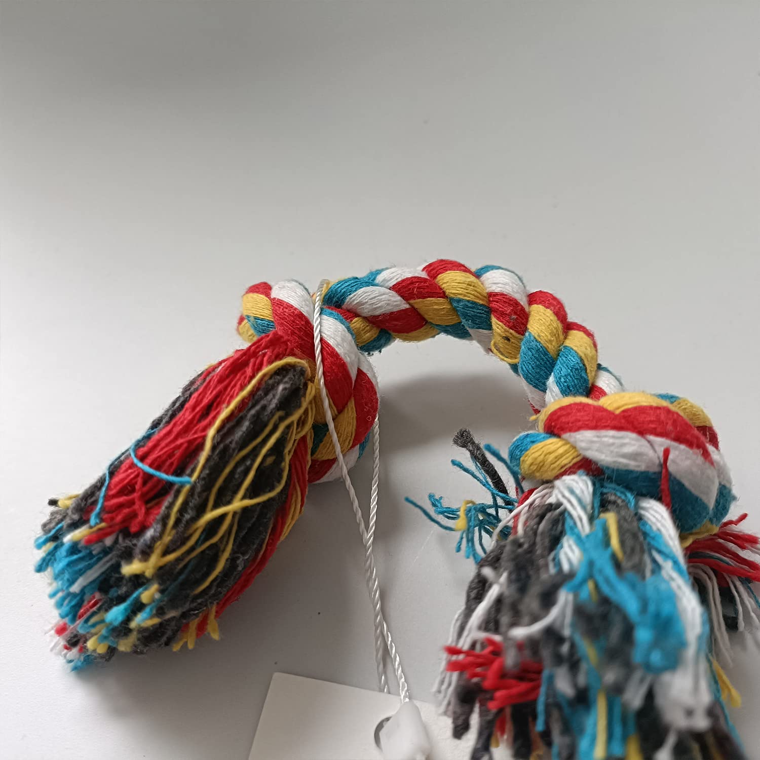 ZXXSFM-Dog toys - Dog Rope Knot Molar Bite Resistant Double Knot Cotton Rope Toy for Teeth Cleaning