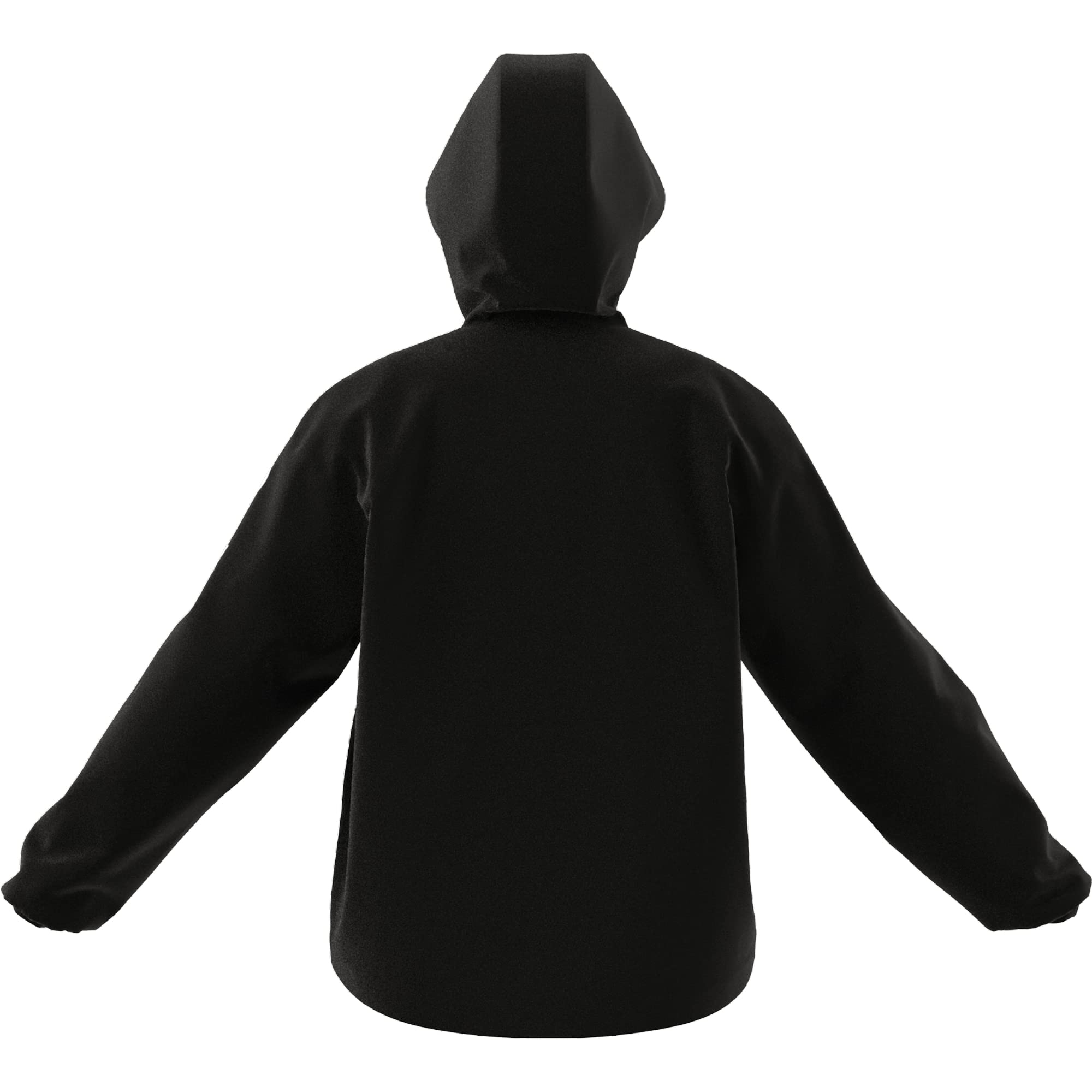 adidas Women's Essentials Oversize Logo Windbreaker, Black/White, Large