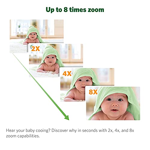LeapFrog LF930HD 1080p Smart WiFi Remote Access Baby Monitor, 360° Pan & Tilt, 7” 720p HD Display, Color Night Light, Color Night Vision, Two-Way Intercom, Smart Sensors