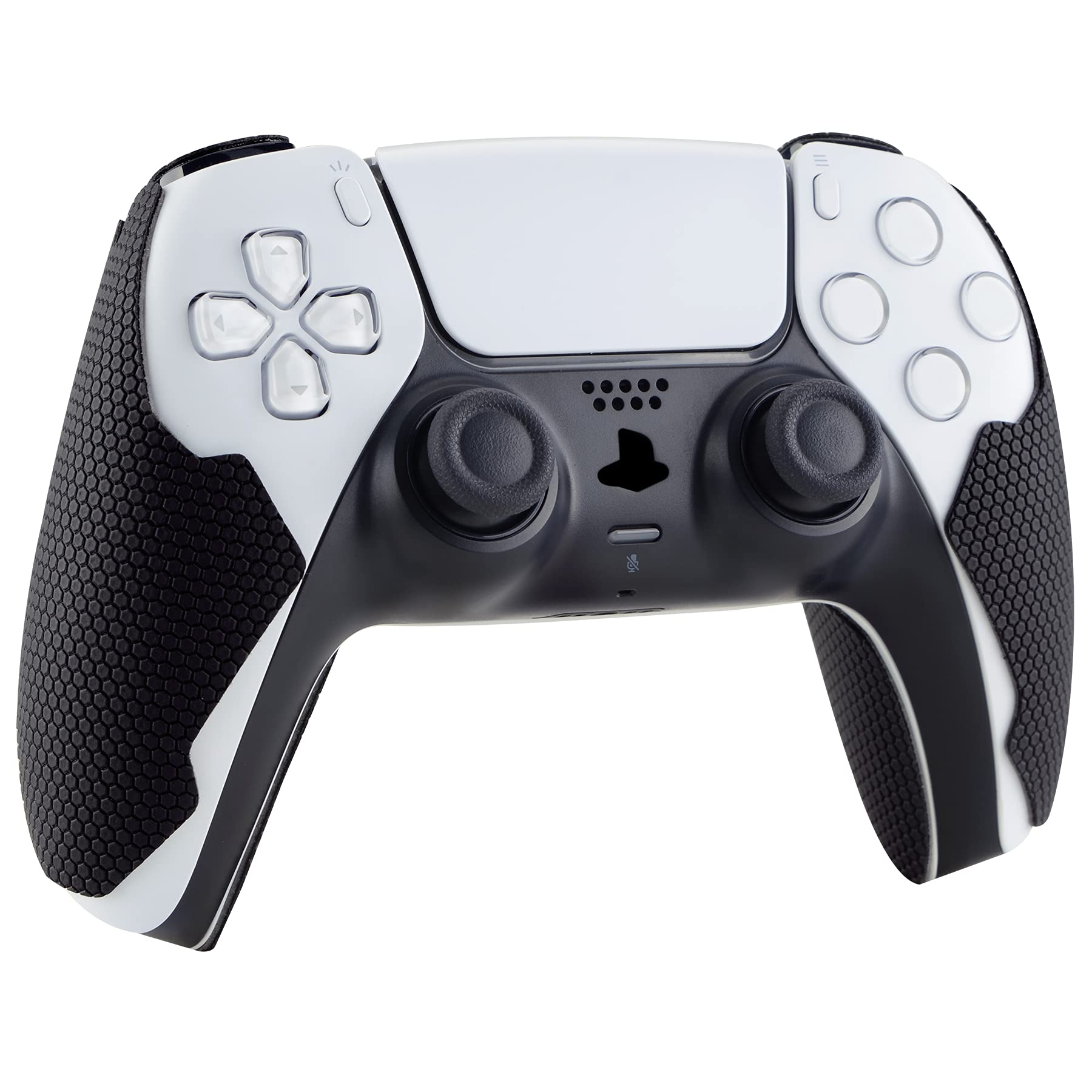 eXtremeRate PlayVital Anti-Skid Sweat-Absorbent Controller Grip for ps5, Professional Textured Soft Rubber Pads Handle Grips for ps5 Controller with Shoulder Button Trigger Stickers - Mecha Edition
