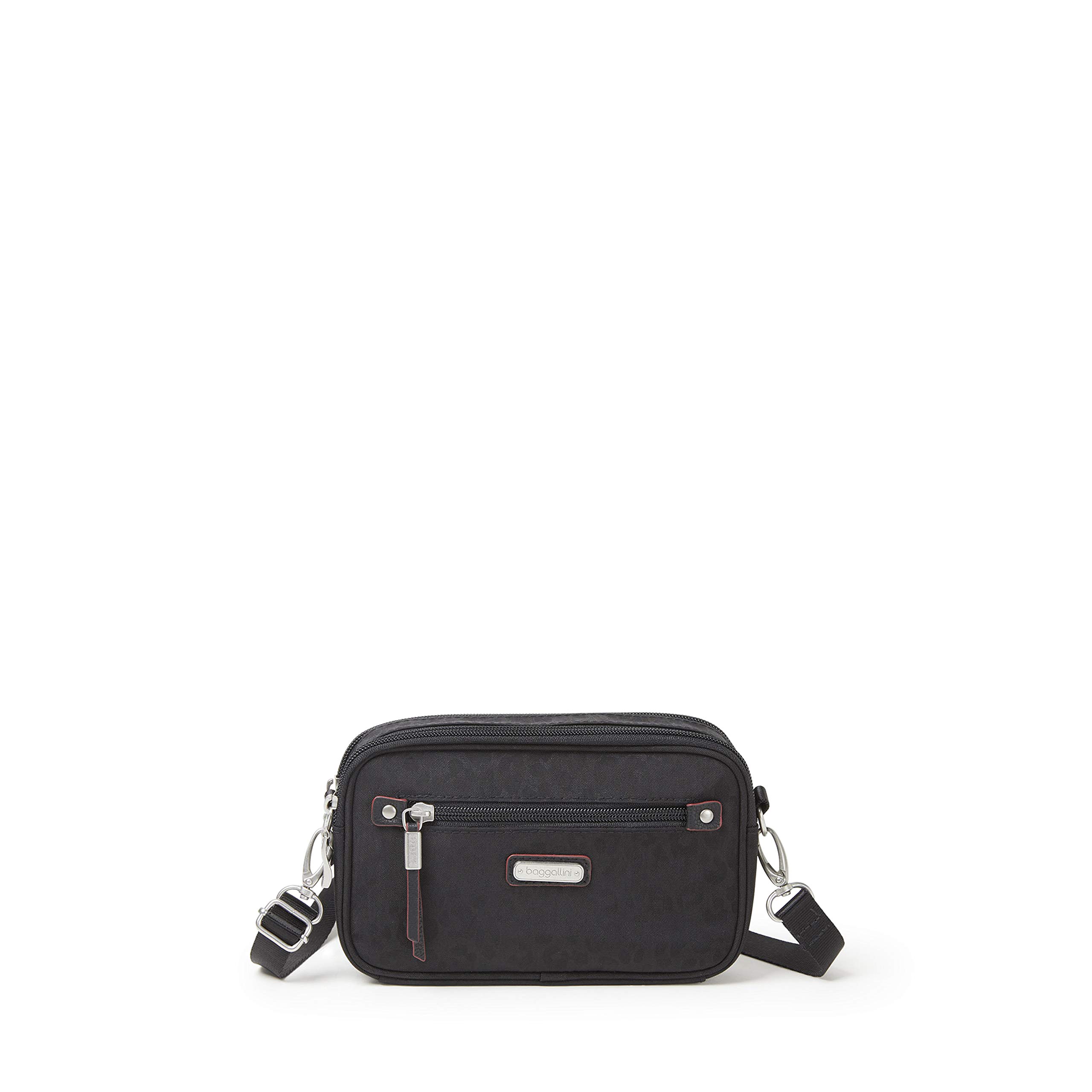 Baggallini womens RFID Festival Bag, Black Cheetah, One Size US