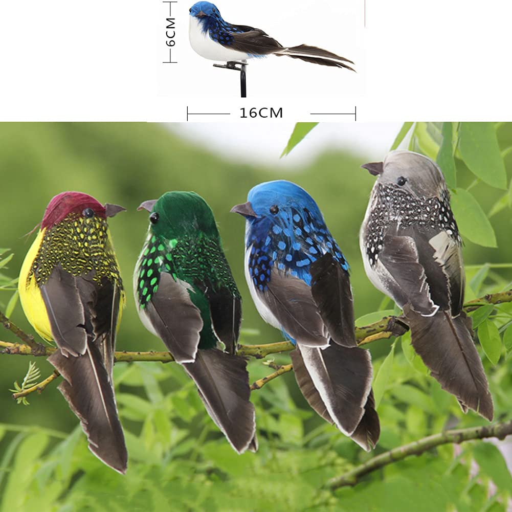 MAOMIA Artificial Foam Bird Mini Simulation Feather Birds Ornaments DIY Craft for Home Garden Wedding Decoration Party Accessories(6.3inch)