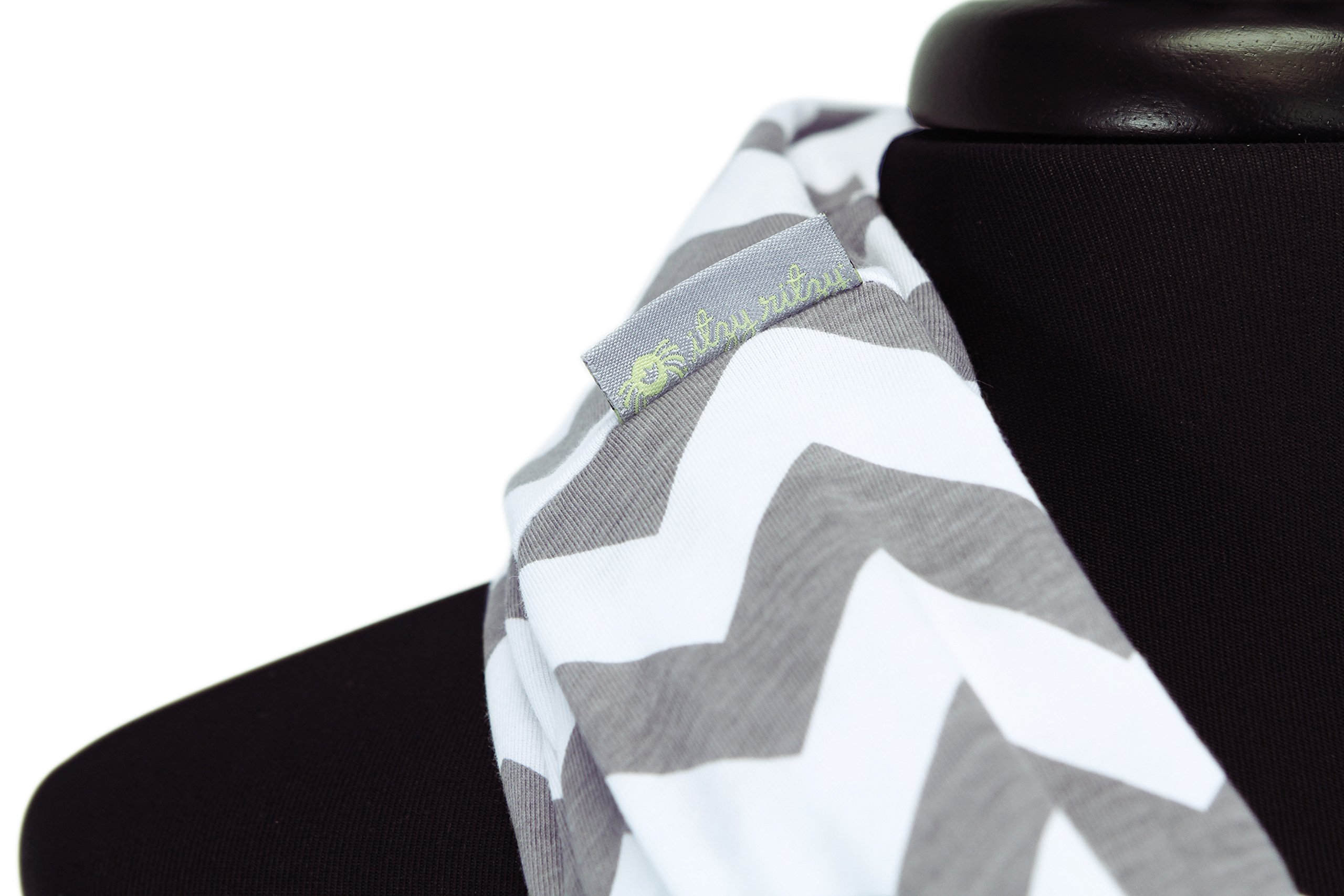 Itzy Ritzy Breastfeeding Cover and Infinity Nursing Scarf β Nursing Cover Can Be Worn as a Scarf and Provides Full Coverage While Nursing Baby, Gray Chevron