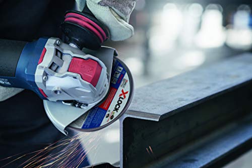 Bosch GWX13-50VSP 5 In. X-LOCK Variable-Speed Angle Grinder with Paddle Switch with TCWX27S500 5 In. x .045 In. X-LOCK Arbor Type 27A (ISO 42) 60 Grit Fast Metal/Stainless Cutting Abrasive Wheel