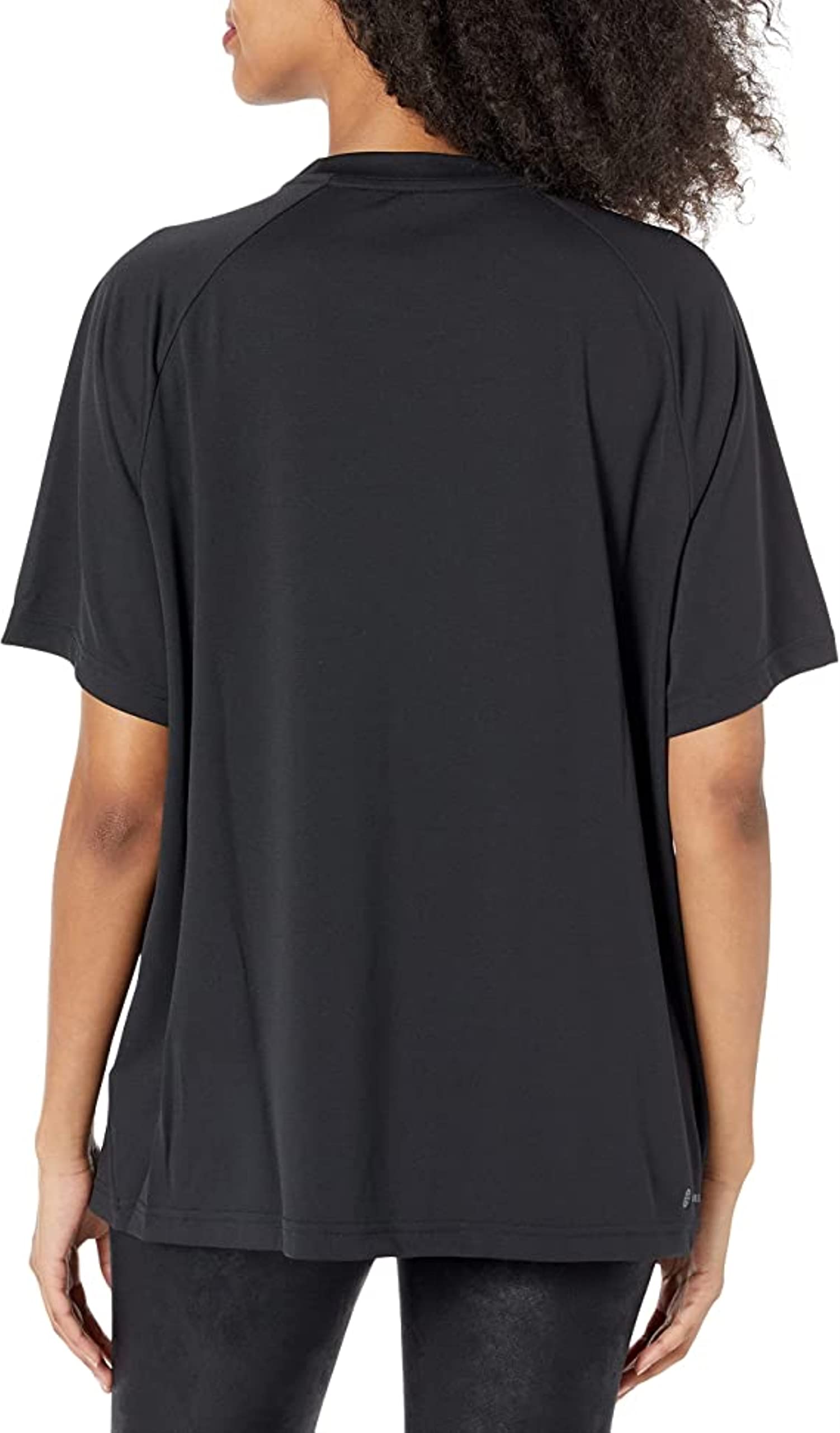 adidas Women's Studio Boyfriend Tee, Black, X-Large