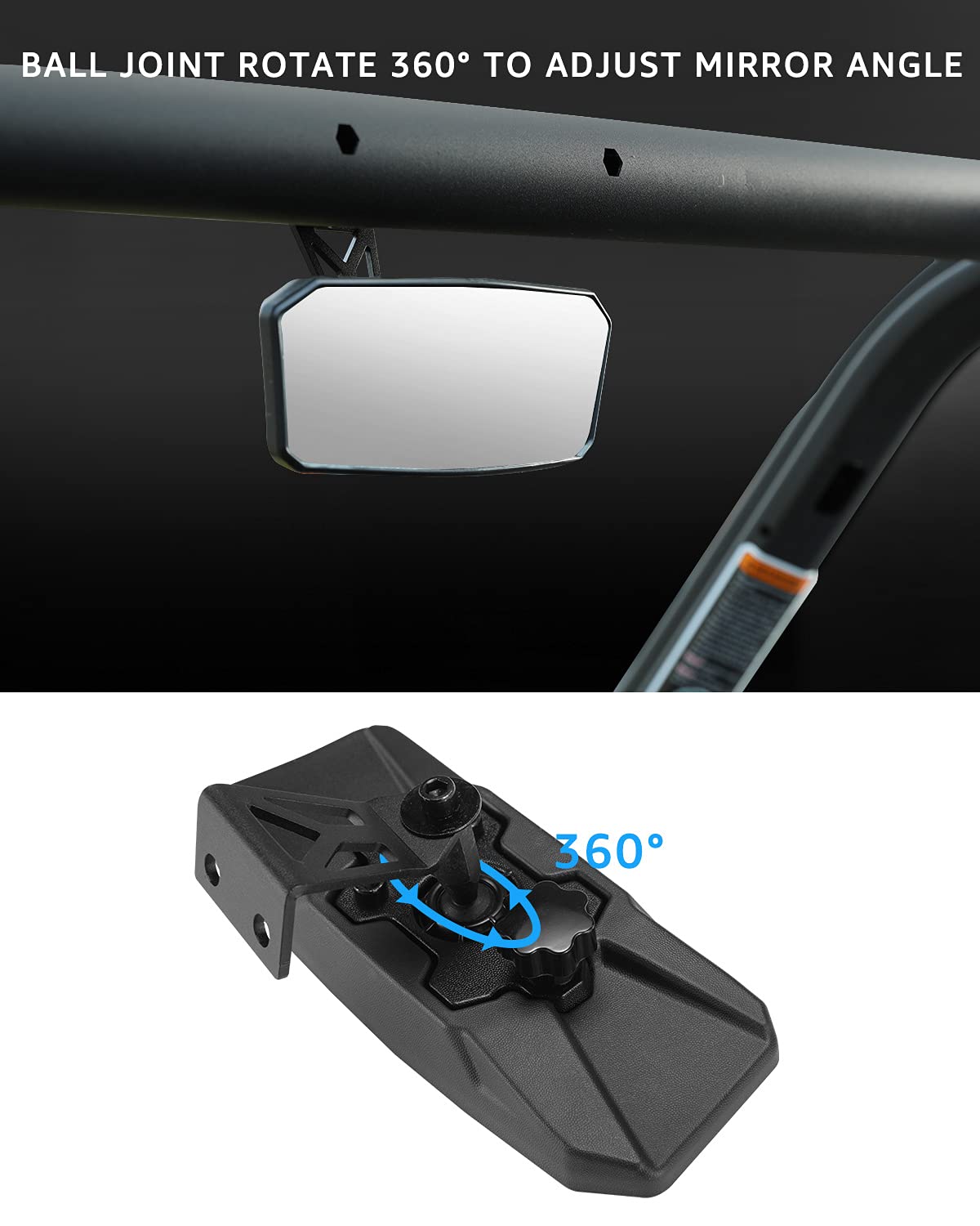 A & UTV PRO Trail Rear View Mirror, Panoramic Convex Center RearView Mirrors for 2017-2024 Can am Maverick Trail Sport, Traxter, 2021-2024 Can-Am Commander Accessories, Replace OEM # 715003638
