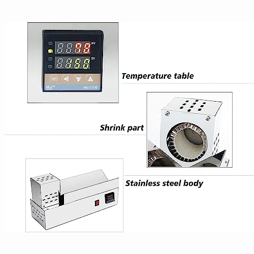 Commercial Capsule Bottle Cap Heat Shrinkable Machine, 600W Electric Capsule Shrinking Machine with Digital Display, for Max Diameter 80mm PVC Capsules, for PVC/PP etc.