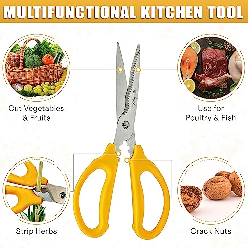Lefty’s Left Handed Kitchen Scissors - Stainless Steel Heavy Duty General Purpose Shears - Dishwasher Safe Easy to Clean - Ultra Sharp - Great Gift For Left-Handed People Lefties Adults & Women