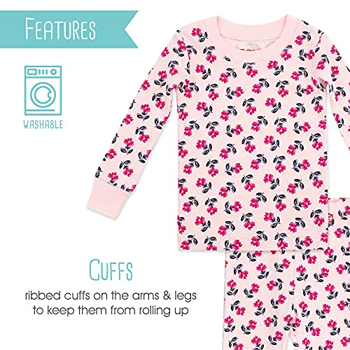 Zutano Baby and Toddler Pajamas, Two-Piece Cotton Pajamas for Girls, Tulip, 5
