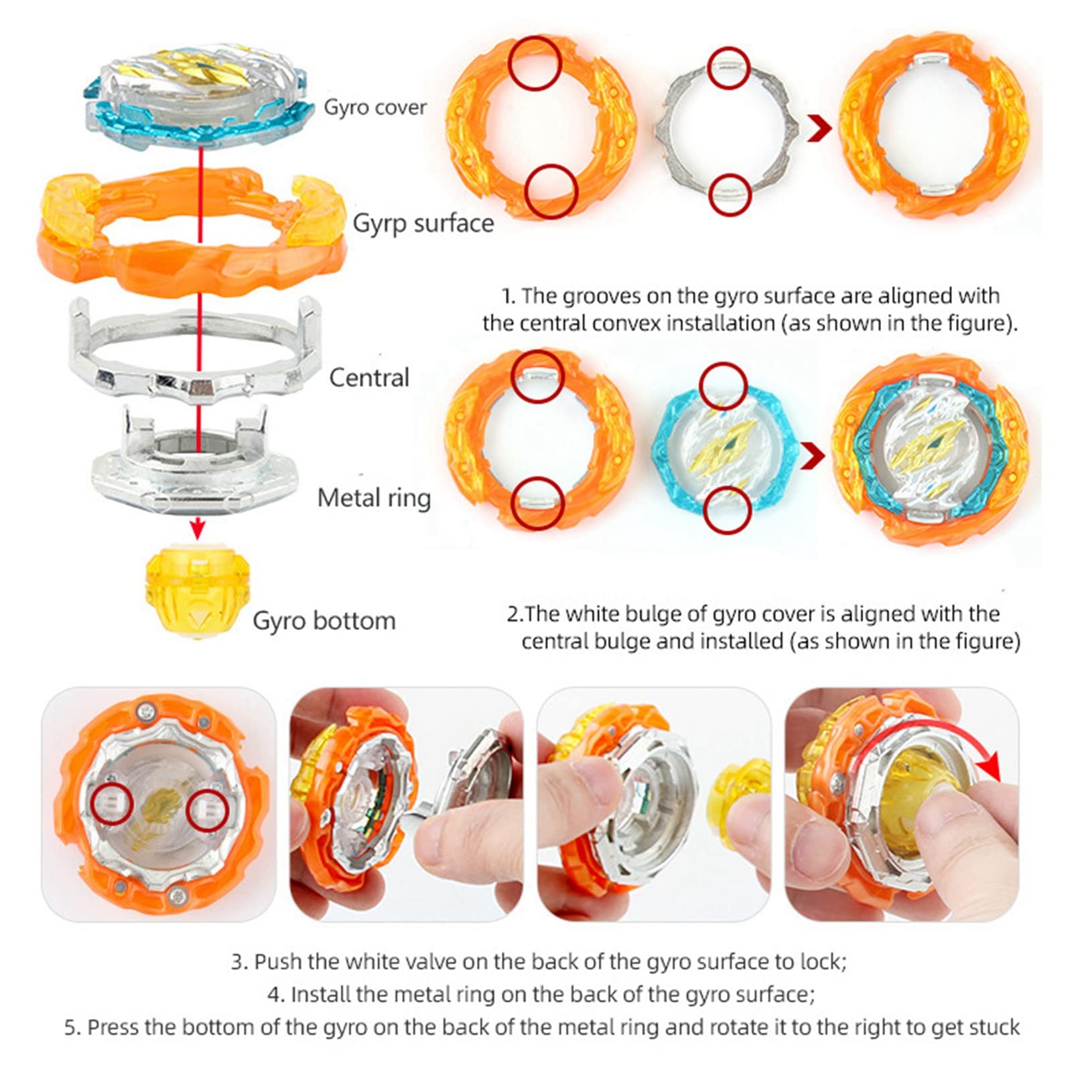 Battling Toys - Burst SuperKing Booster B-181 Cyclone Ragnaruk.Gg Starter Spinning Top Toy (B-181)