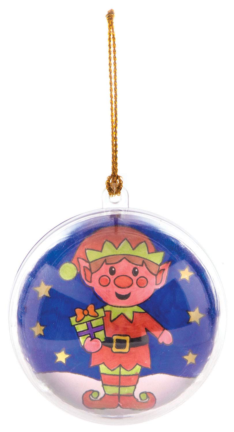 Baker Ross AT163 Christmas Colour in Baubles, Festive Arts and Crafts (Pack of 8), Assorted