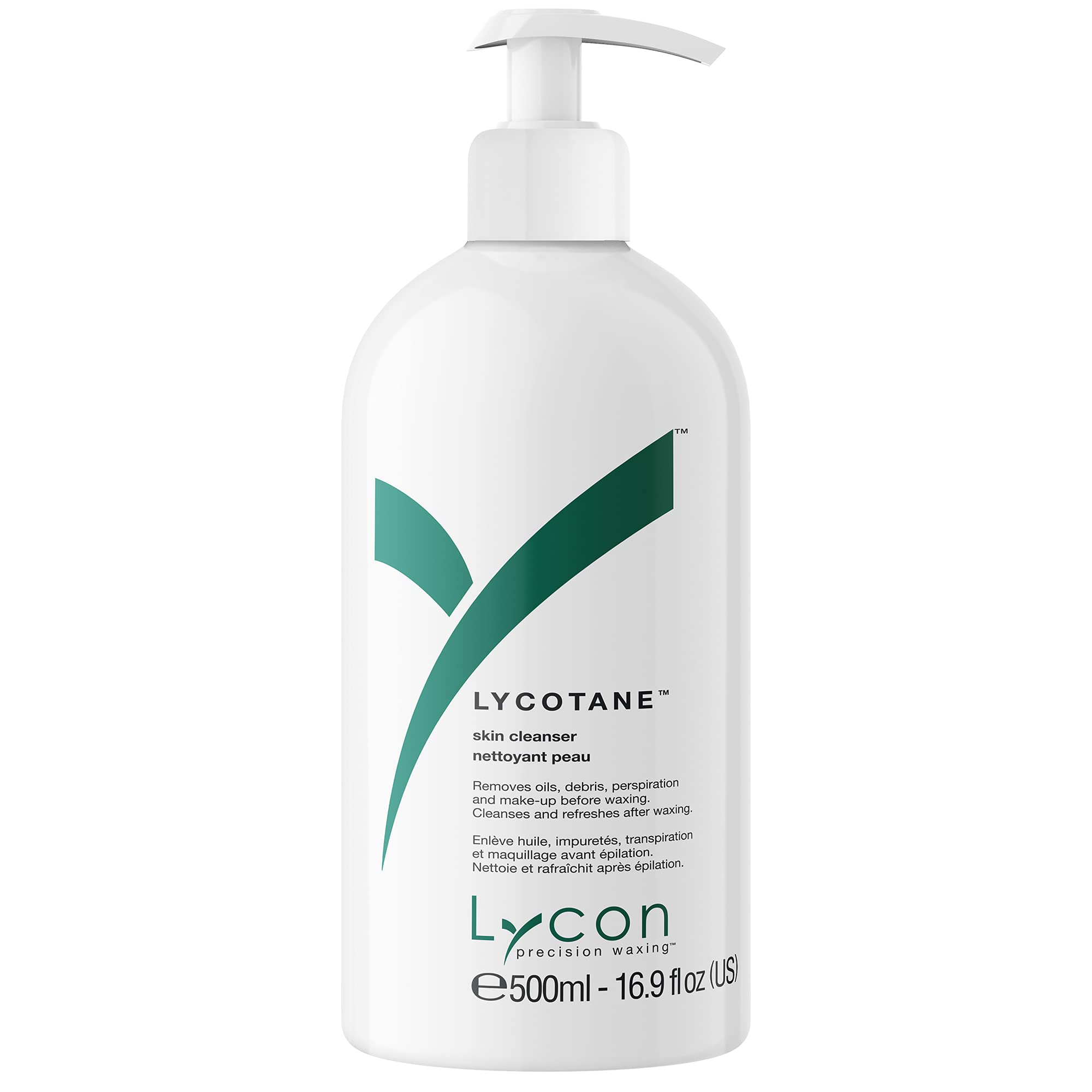 Lycotane Skin Cleanser, Pre-Wax Cleanser, Soothing Pre and Post Wax Treatment Made w/Jasmine & Chamomile, Vegan & Gluten-Free, 500ml (17oz.)