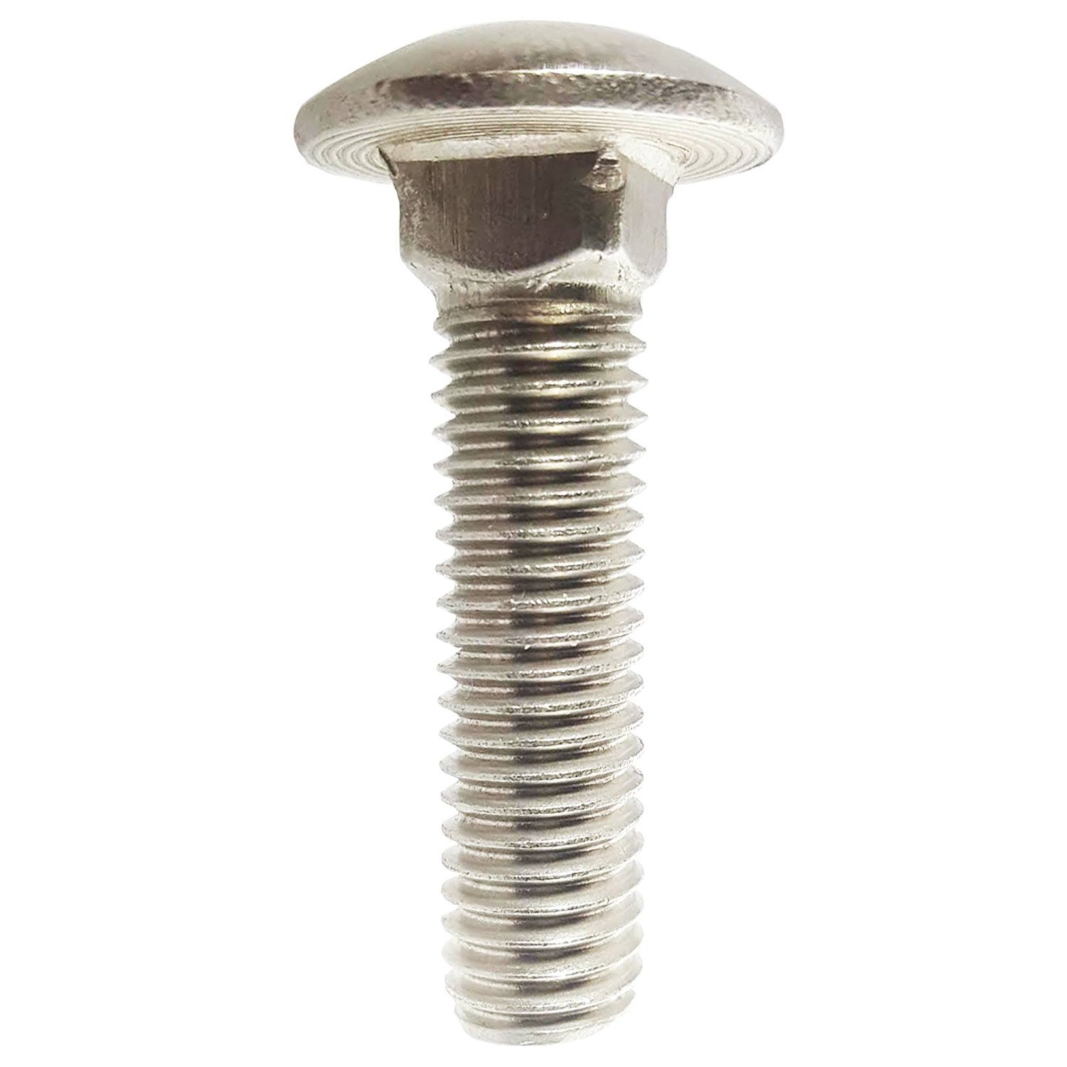Small Parts FSC383CBSS Round Square-Neck Carriage Bolt, 18-8 Stainless Steel, Hex, 3/8"-16" Thread Size, 3" Long (Pack of 5)