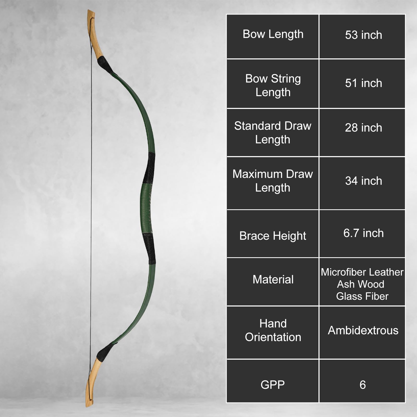 AF Archery Turkish Recurve Bow, 53" Traditional Horse Bow, Mounted Archery and Precision Shooting,Suitable for Entry Into Adults Youth Beginners Enthusiasts and Hunting, 35lbs