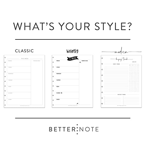 BetterNote 2024 Monthly Calendar Refill Fits Discbound Notebooks, Fits Happy Planner, Levenger Circa, Arc Staples, TUL Office Depot, InkWell Press (Classic, 11-Disc, 8.5"x11")