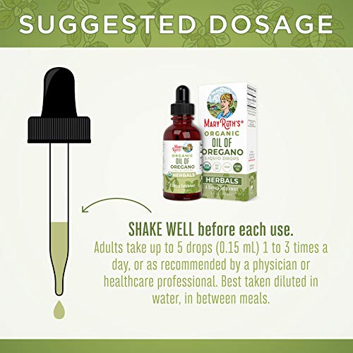 Grapefruit Seed Oil Drops & USDA Organic Oil of Oregano Liquid Drops Bundle by MaryRuth's | Herbal Supplement Liquid Drops | Immune Support | Digestive Health | Overall Health | Vegan