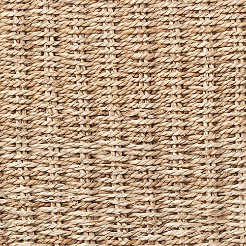 Household Essentials Rolling Seagrass Wicker Storage Seat
