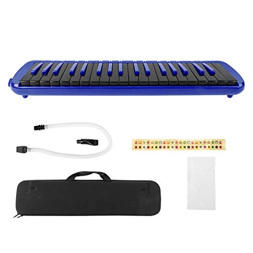 F-37s Melodica 37 Key with Mouthpiece Air Piano Keyboard Wind Musical Instrument Suitable for Beginner Practice + Bag F-37s(blue)
