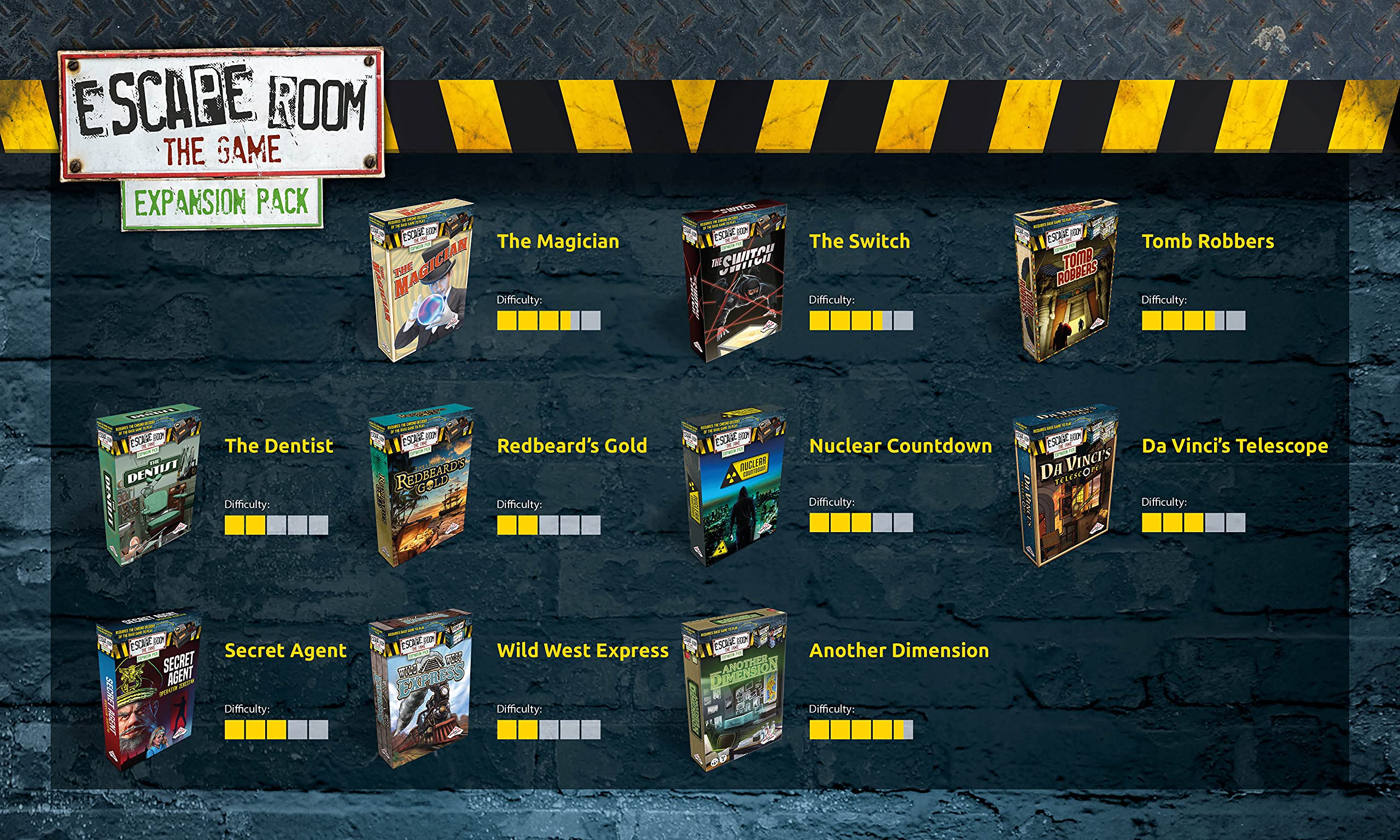 Escape Room The Game Expansion Pack – Tomb Robbers | Solve The Mystery Board Game for Adults and Teens (English Version)