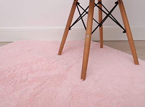 LimitlessFunN Baby Play Mat 55"x53" Plush Hexagon Rug for Hexagon Princess Tent, Room Carpet, Nursery Mat, Decoration Pad, Pink